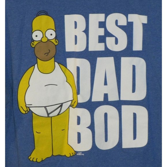 Simpsons | Shirts | The Simpsons Homer Best Dad Bod Graphic Mens Blue ...